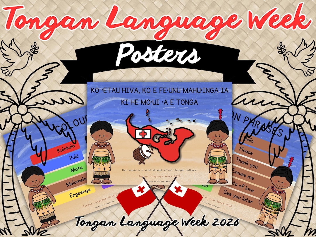 Tongan Language Week 2026 Posters | Lea Faka-tonga Classroom Decor ...