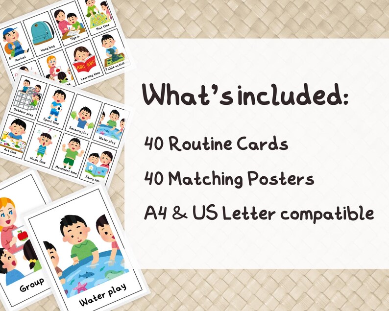 Visual Schedule Cards and Posters Bundle for Toddlers, Preschool Autism ...