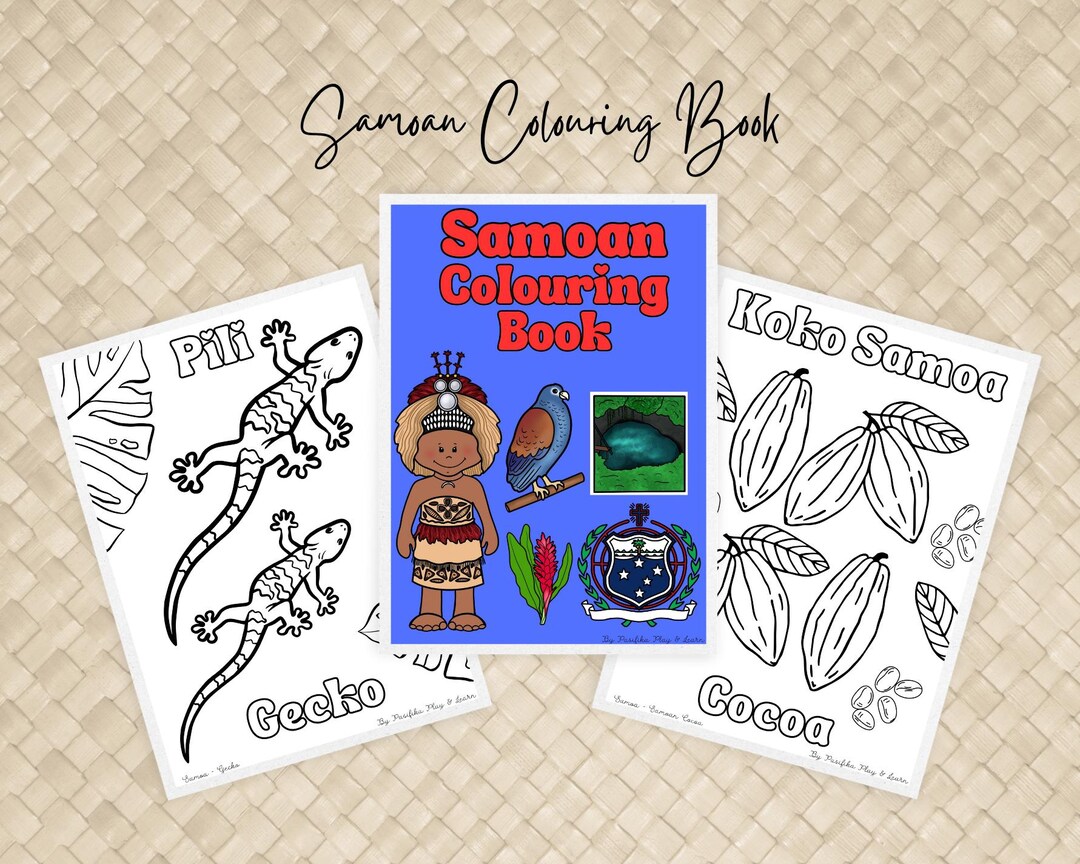 Printable Samoan Children's Colouring Book | Learn Samoan Language ...