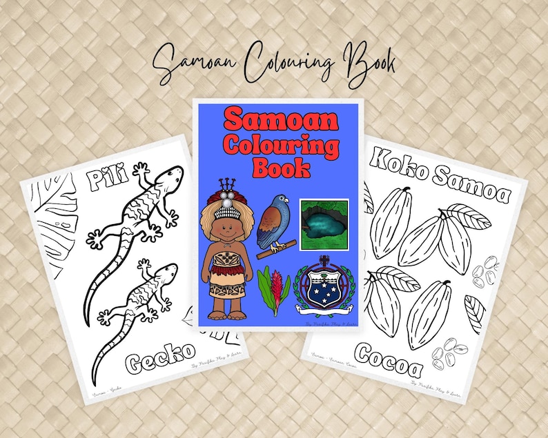 Printable Samoan Children's Colouring Book | Learn Samoan Language ...