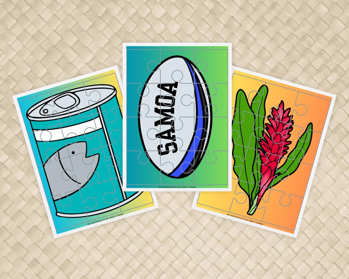 Samoan Puzzle Bundle PDF | Printable Cultural Learning Games for Kids ...
