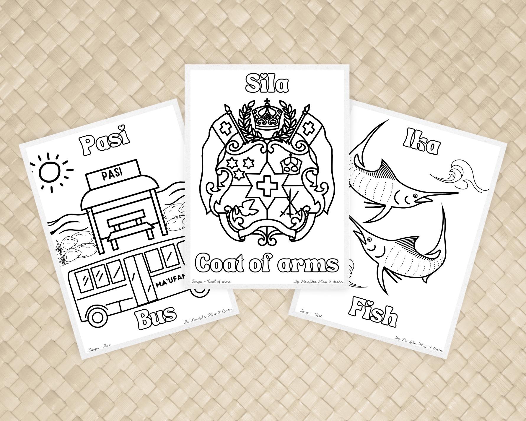 Printable Tongan Children's Colouring Book | Learn Tongan Language ...