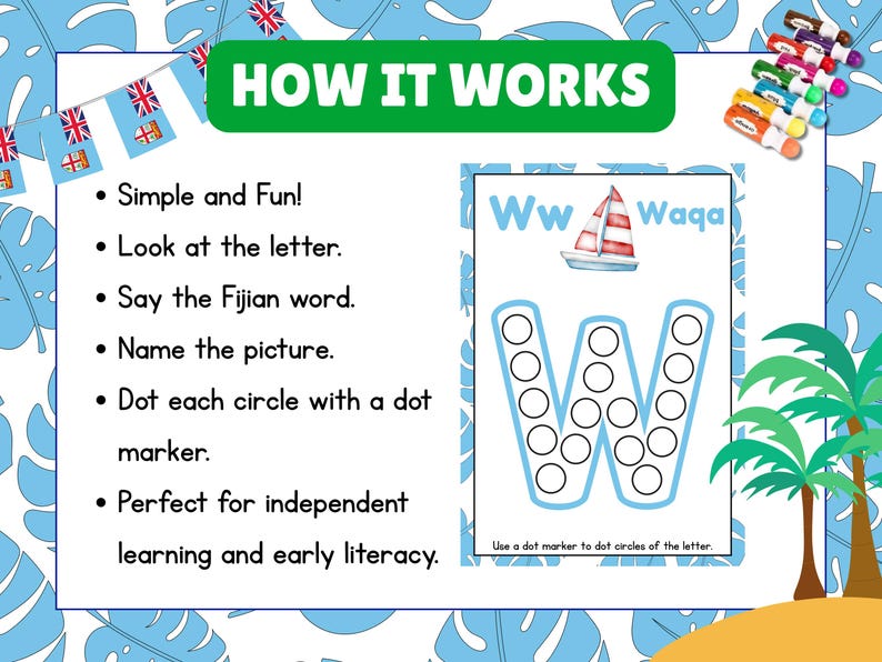 Fijian Alphabet Dot Marker Activity Book | Preschool Kindergarten ...