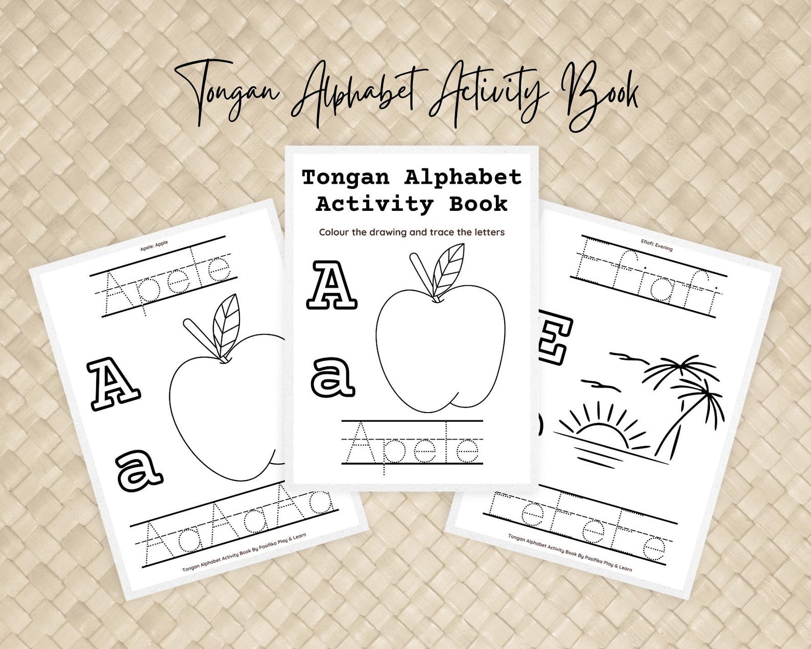 Printable Tongan Alphabet Activity Book: Learn Tongan (digital Download ...