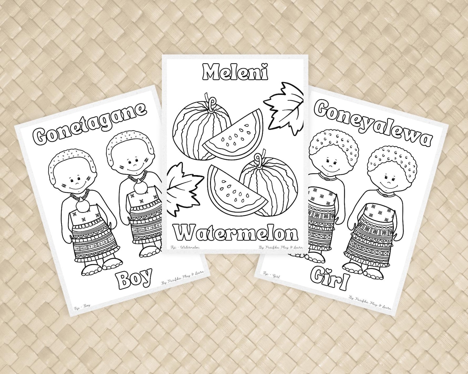 Printable Fijian Culture Colouring Book: Learn Fijian (30 Pages ...