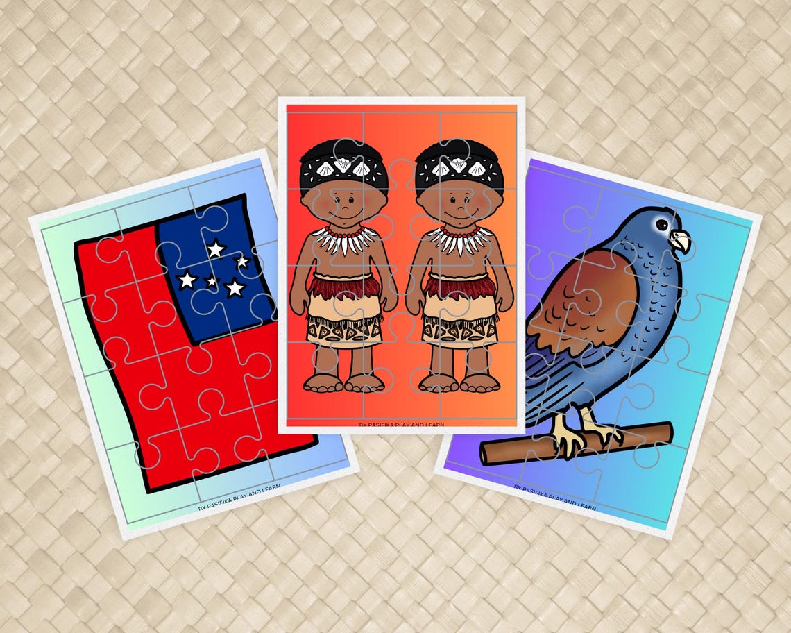 Samoan Puzzle Bundle PDF | Printable Cultural Learning Games for Kids ...