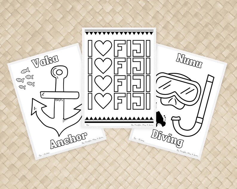 Printable Fijian Culture Colouring Book: Learn Fijian (30 Pages ...