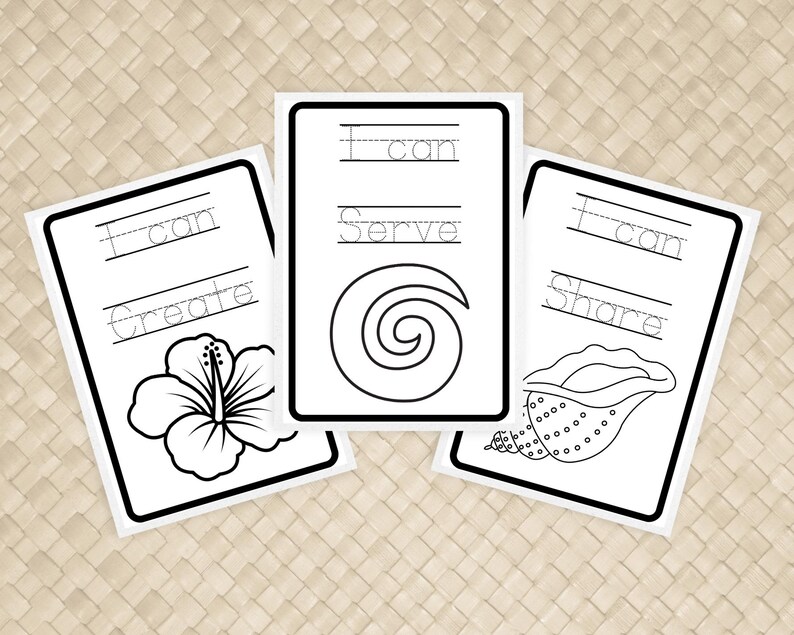 Polynesian Affirmations Activity Book: Pasifika Kids Tracing & Coloring ...