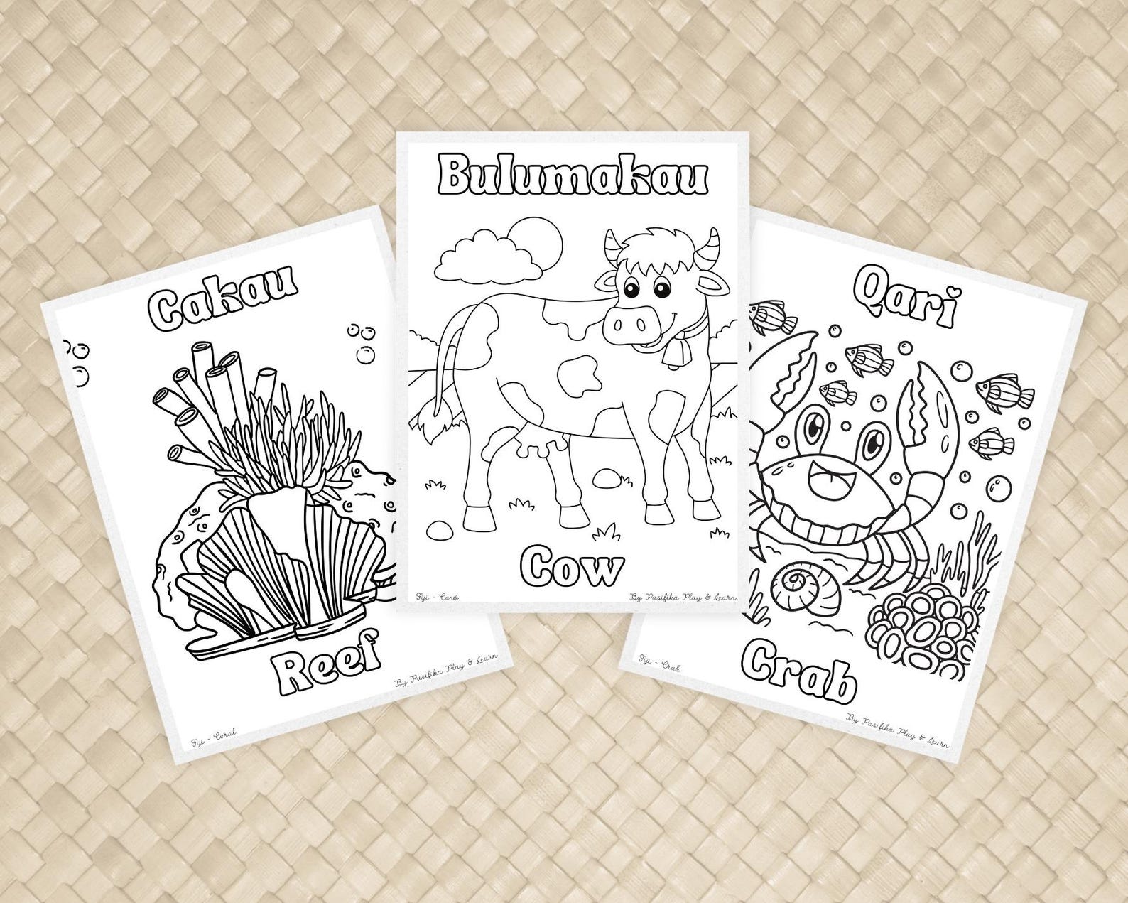 Printable Fijian Culture Colouring Book: Learn Fijian (30 Pages ...