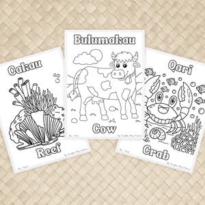 Printable Fijian Culture Colouring Book: Learn Fijian (30 Pages ...