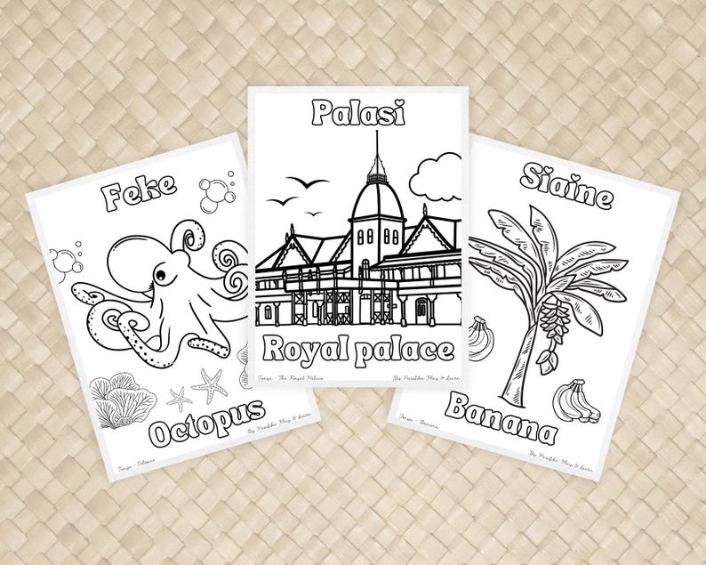 Printable Tongan Children's Colouring Book | Learn Tongan Language ...