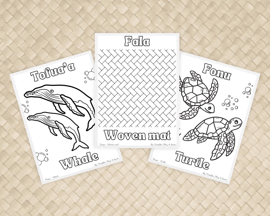 Tongan Children's Colouring Book: Learn Language & Culture (30 Pages ...