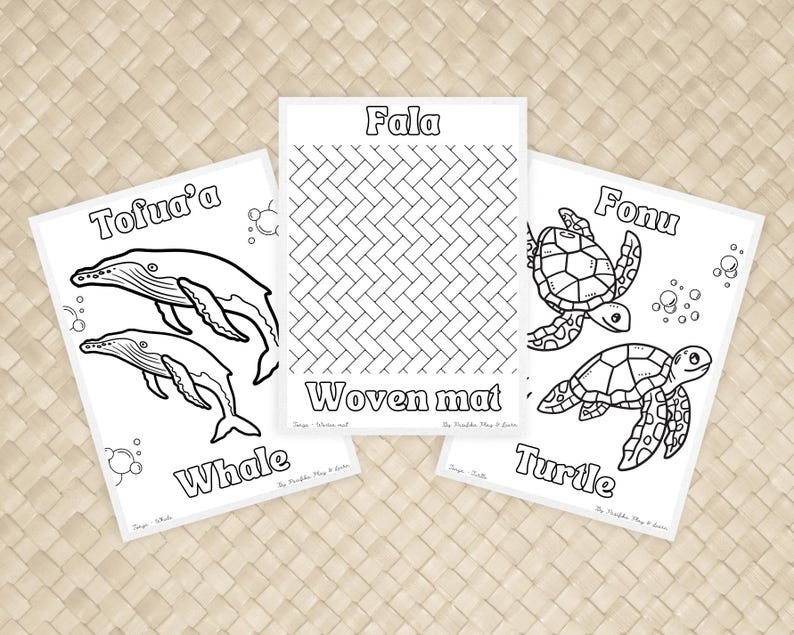 Tongan Children's Colouring Book: Learn Language & Culture (30 Pages ...