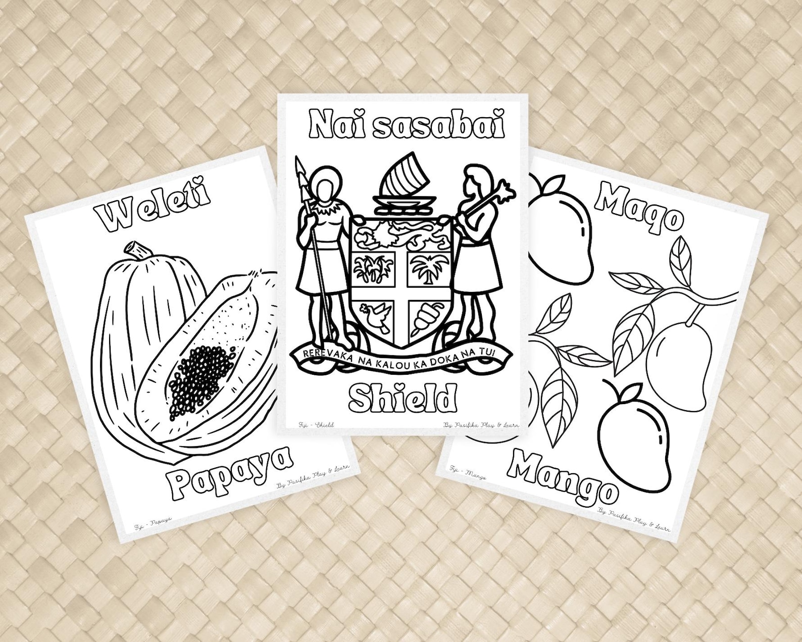 Printable Fijian Culture Colouring Book: Learn Fijian (30 Pages ...