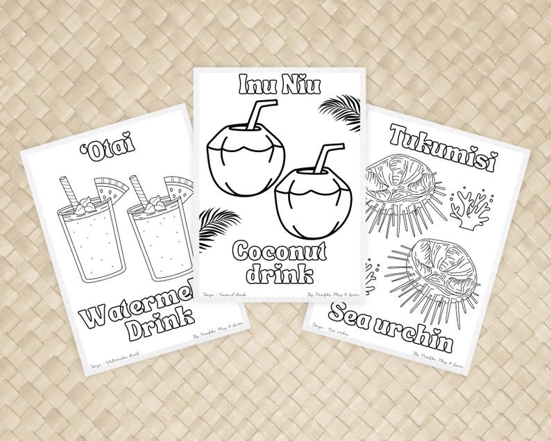 Tongan Children's Colouring Book: Learn Language & Culture (30 Pages ...