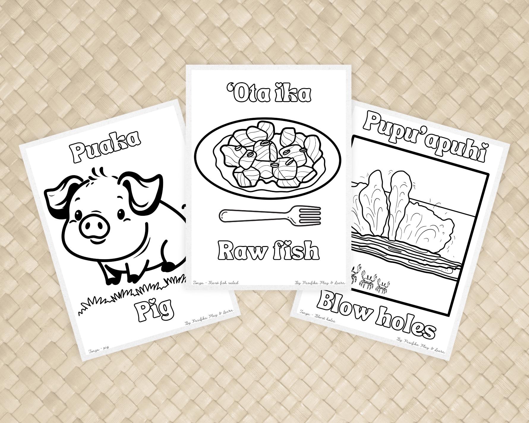 Printable Tongan Children's Colouring Book | Learn Tongan Language ...