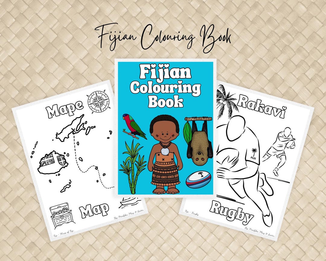 Printable Fijian Culture Colouring Book: Learn Fijian (30 Pages ...