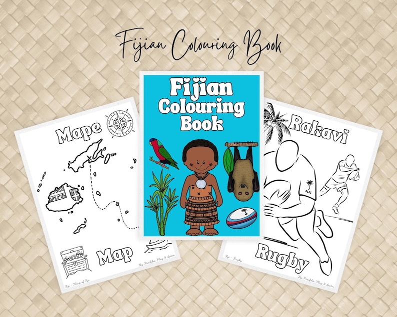 Printable Fijian Culture Colouring Book: Learn Fijian (30 Pages ...