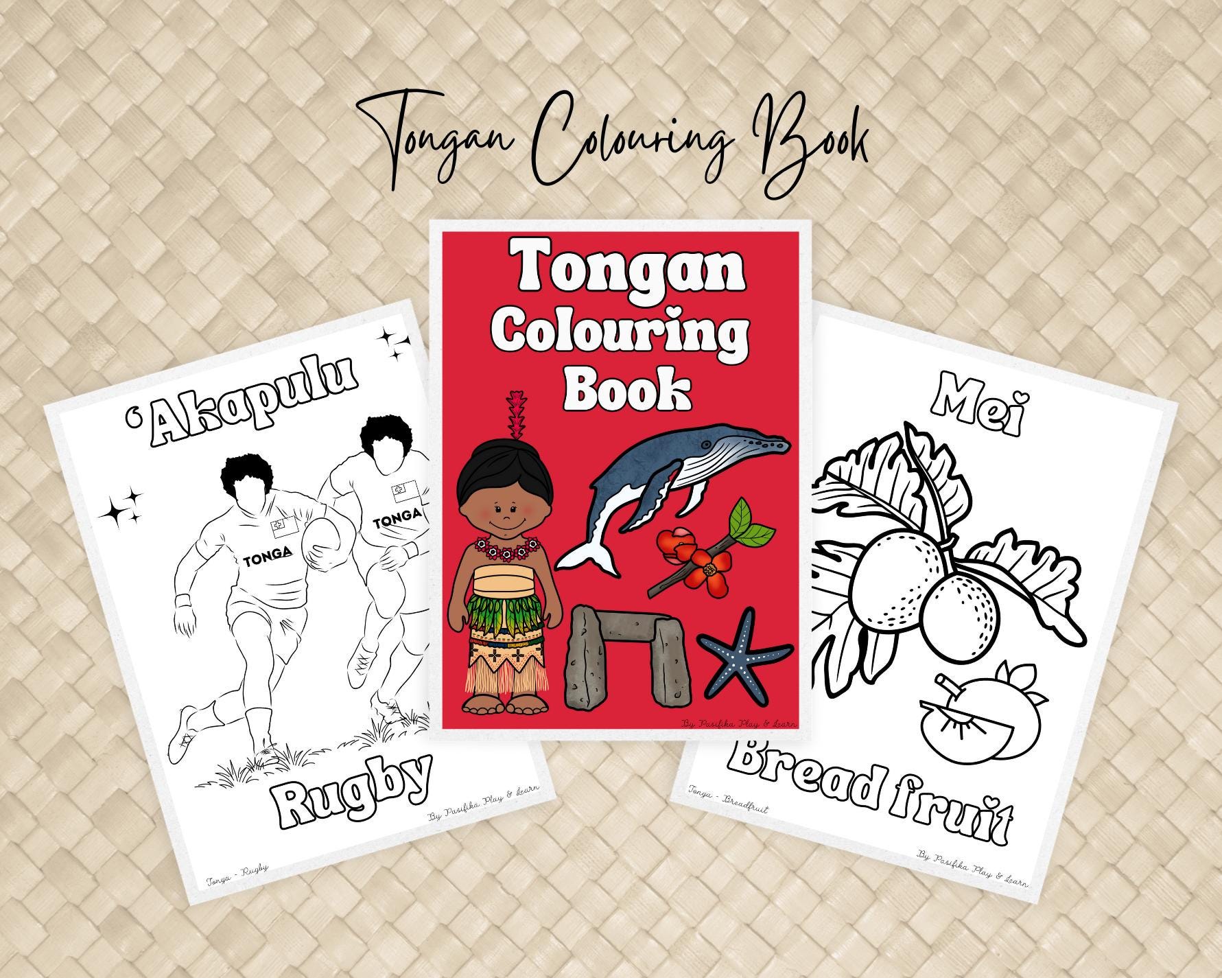 Printable Tongan Children's Colouring Book | Learn Tongan Language ...