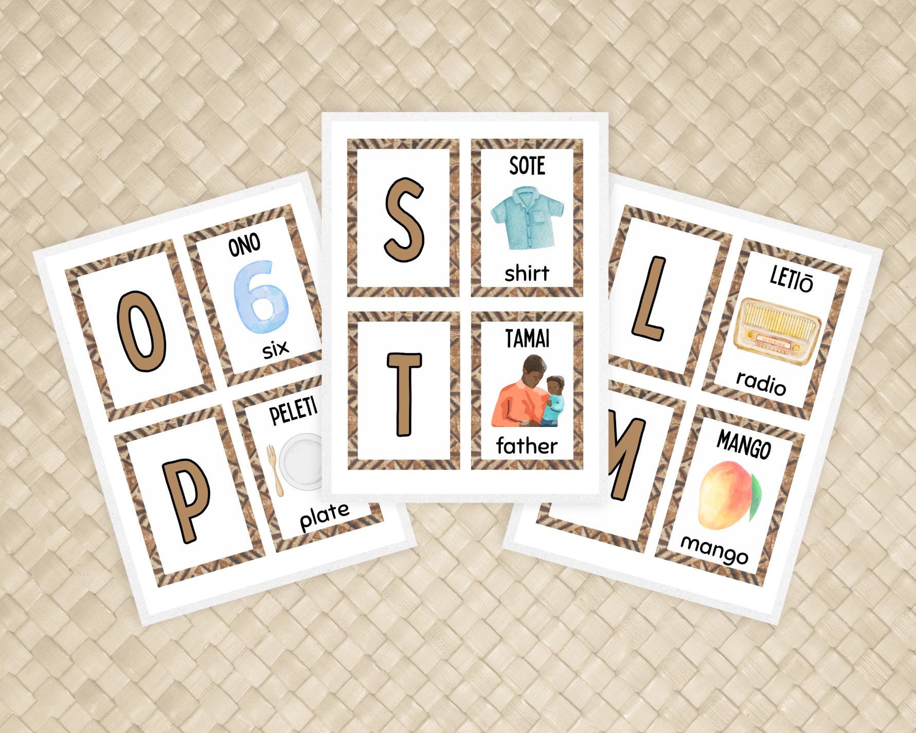 Printable Tongan Flash Cards: Language Learning Bundle (digital ...