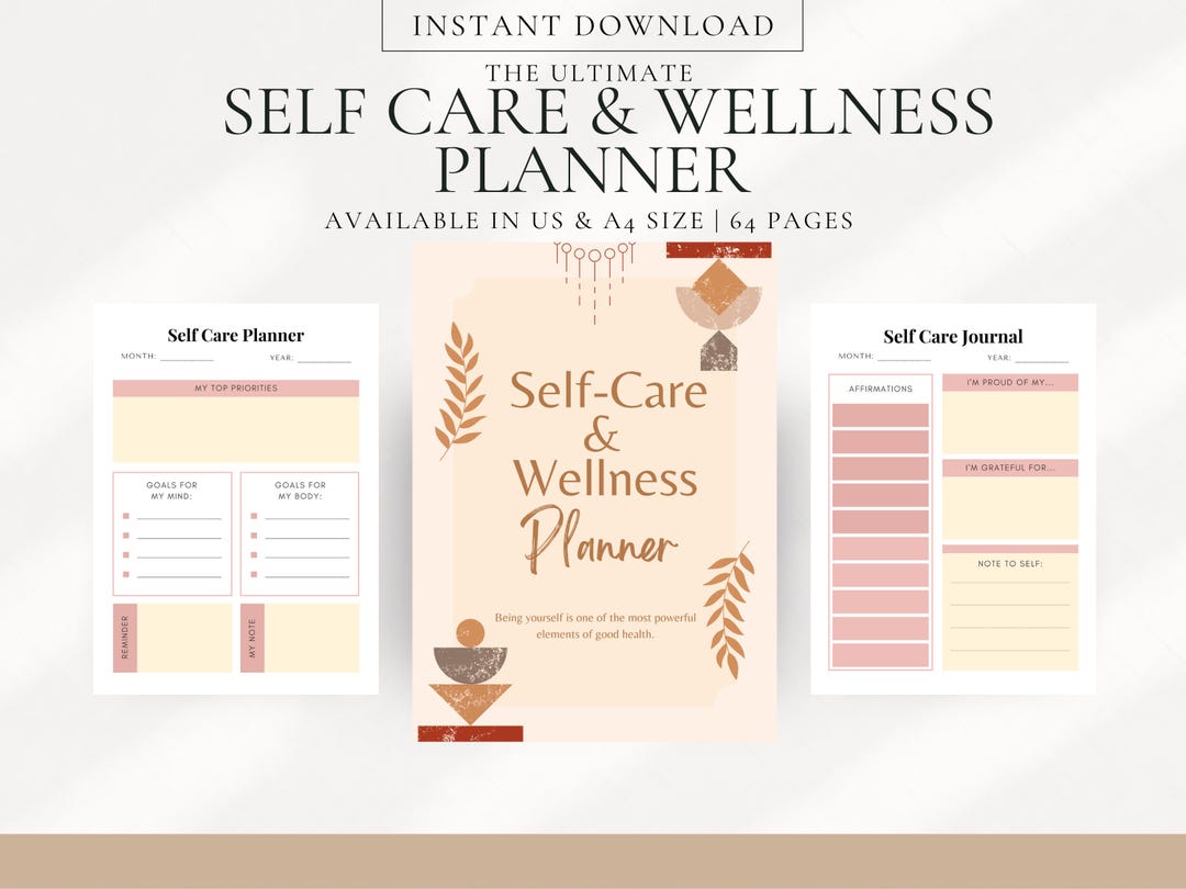 Self Care & Wellness Planner Printable | Daily Self-care Tracker ...
