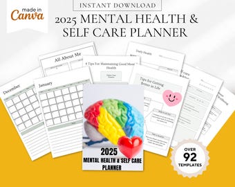 Self-care Planner Daily Wellness Tracker Printable Habit Tracker Mental ...