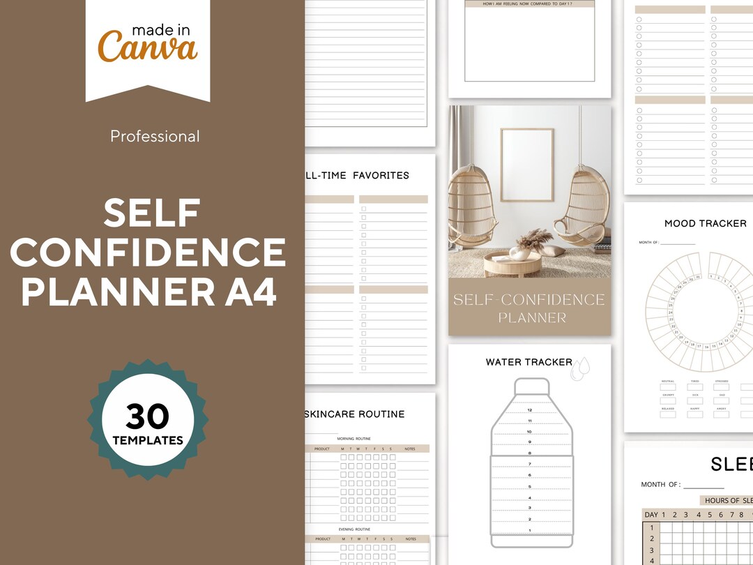 Self Confidence Planner Printable | Self-esteem Workbook | Personal ...