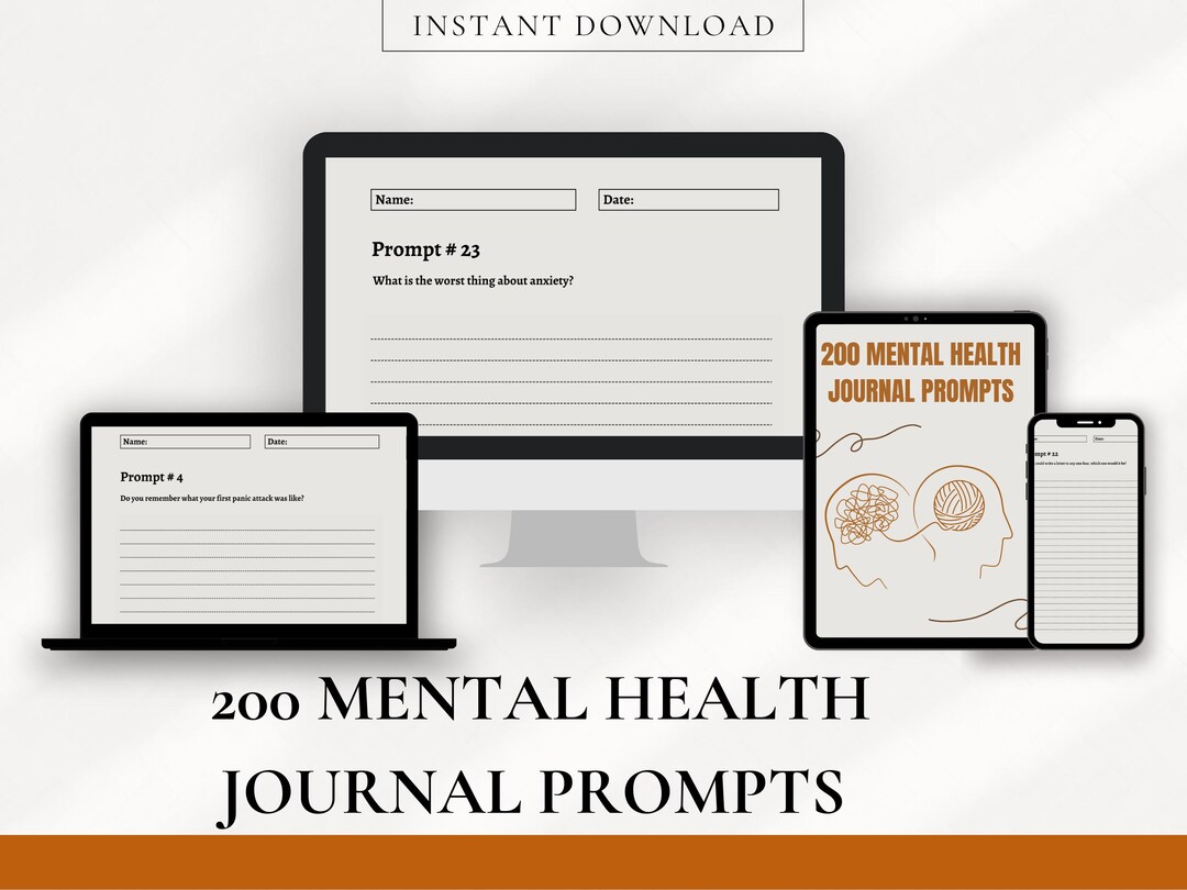 200 Mental Health Journal Prompts - Wellness Journal Prompts | Self ...