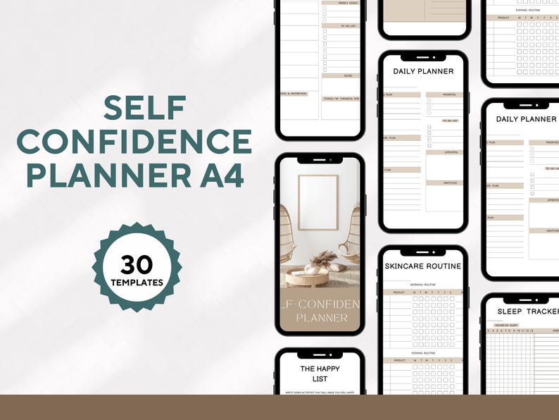 Self Confidence Planner Printable | Self-esteem Workbook | Personal ...