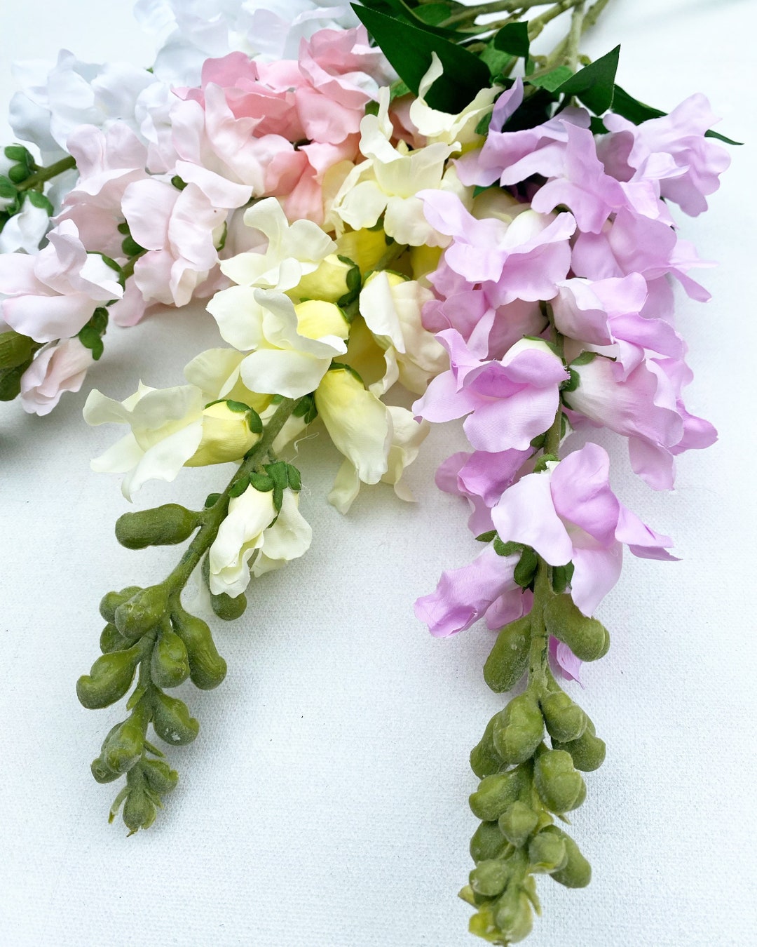 1 Stem of Snapdragon/sorbet Flowers/silk Lemon Snapdragon//snapdragon ...