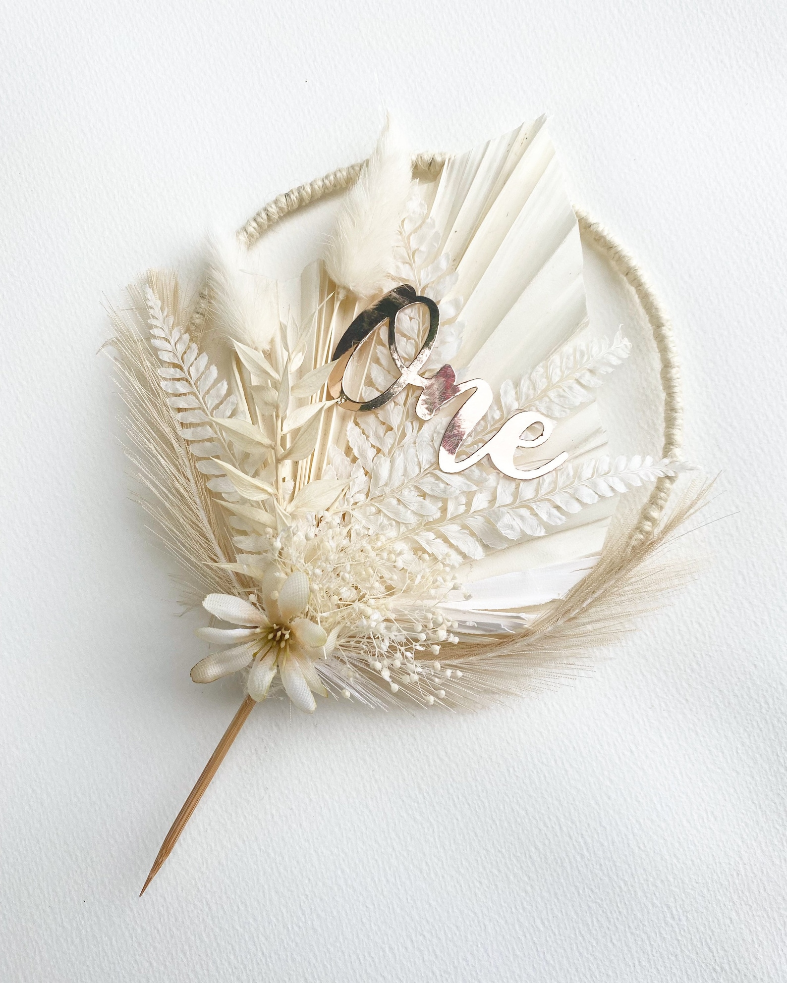 One Cake Topper/first Birthday/dried Palm Topper/pampas/cake - Etsy