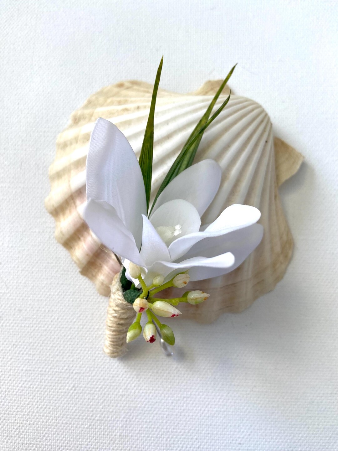 Formal Buttonhole/white Orchid Boutonniere/white Latex Orchid ...