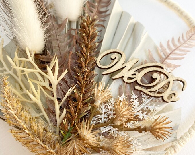 Boho Floral Wedding Cake Topper Custom Cake Toppers We Dowe - Etsy