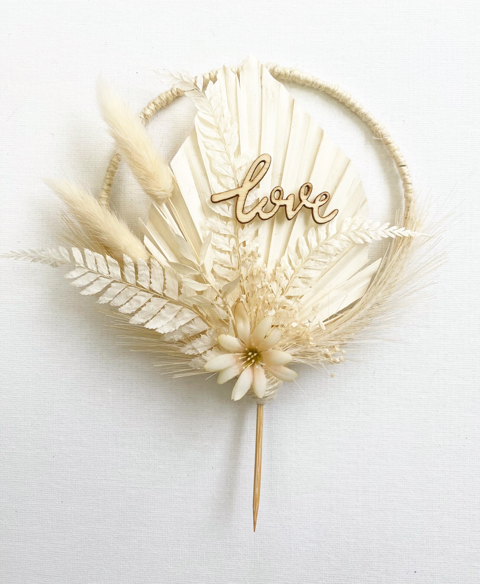 Love Cake Topper/palm/dried Palm Topper/pampas/cake Pick/love ...