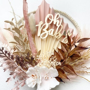 Baby Cake Topper/palm/dried Palm Topper/pampas/cake Pick/oh Baby/girl ...