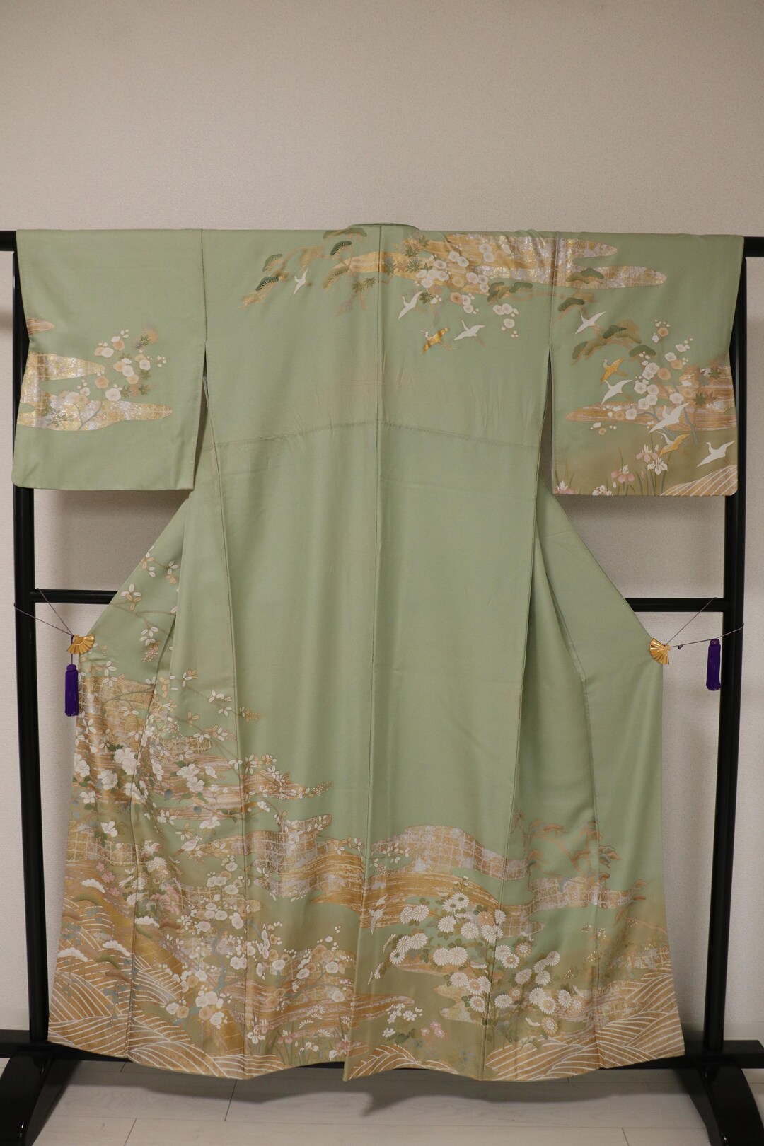 Vintage Japanese Silk Kimono Robe Homongi - Etsy