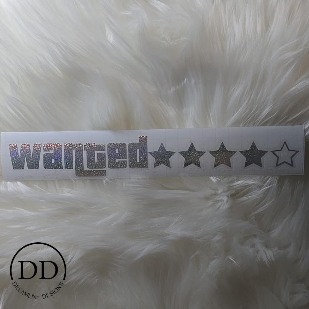 WANTED Level Decal - Inspired by the Popular GTA Video Game - Etsy