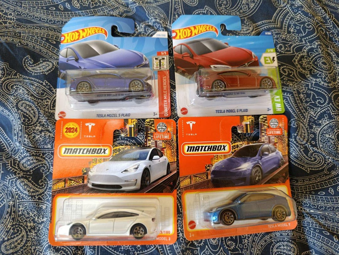 Tesla Die-cast Car Pack – Hot Wheels & Matchbox | Model S, Model 3 ...