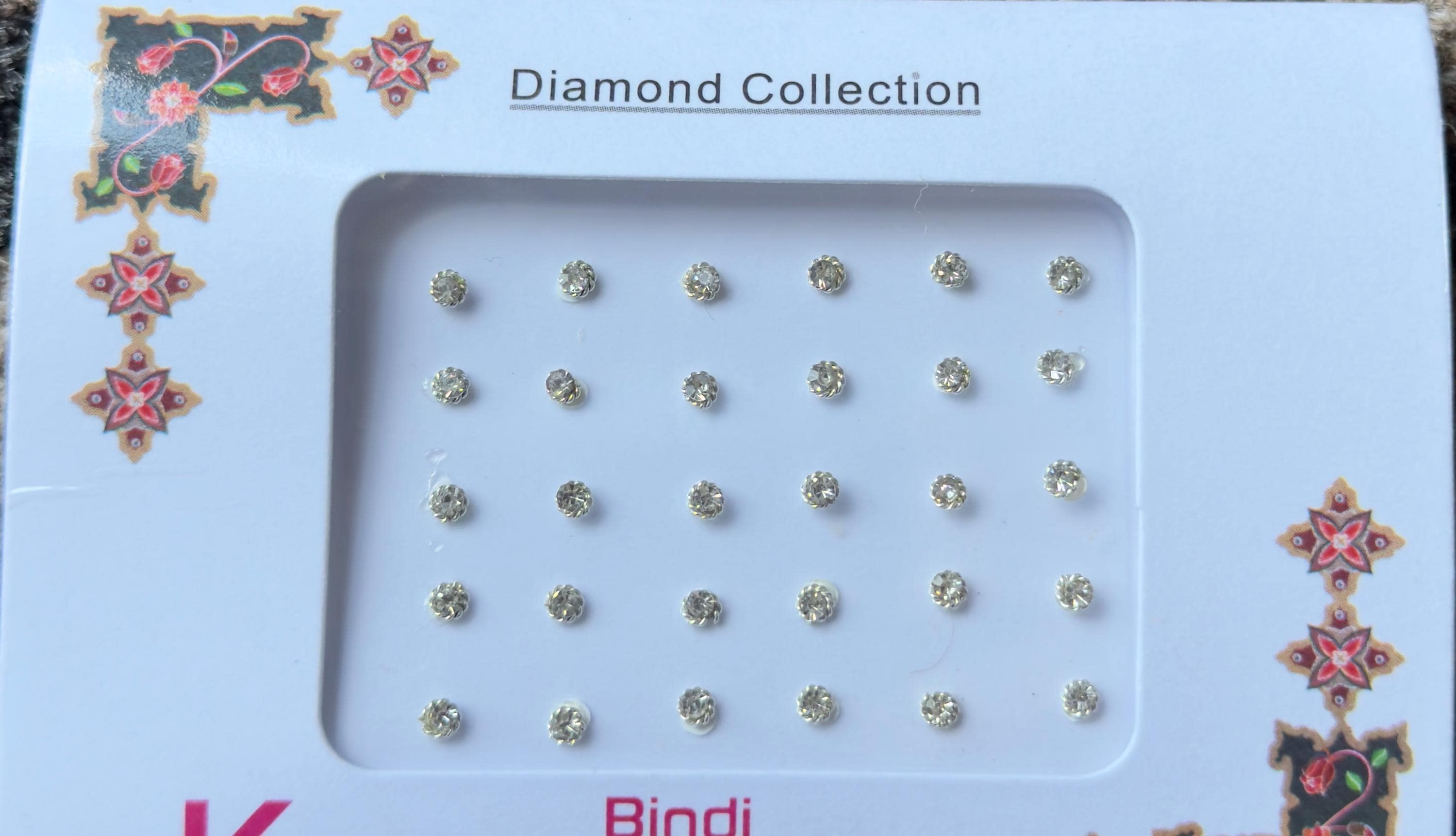 Silver Crystal Bindi Pack Bindiya |multicolour Stone Bindi Chanlo ...