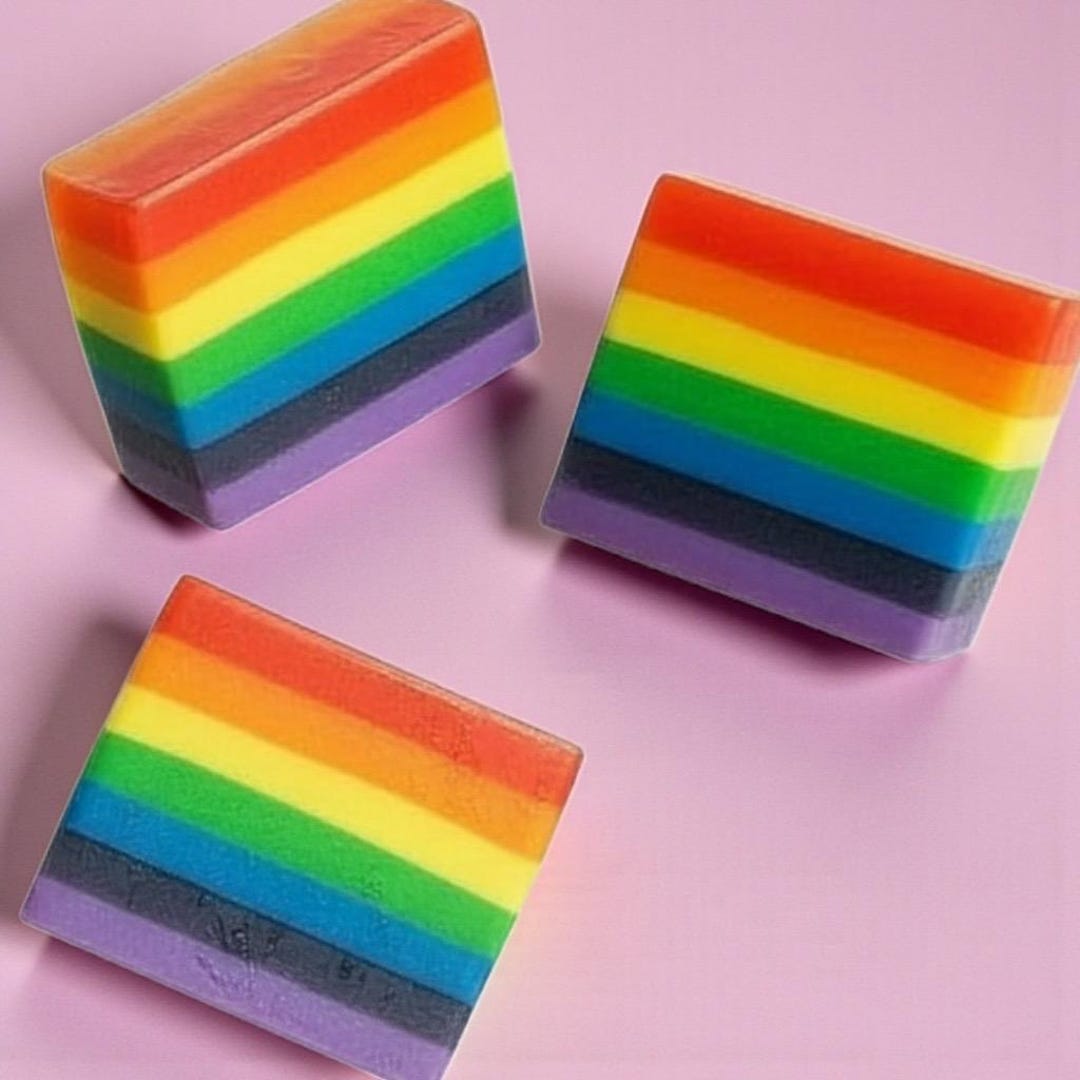 TWO Pride Flag Soap-rainbow-lgbtqia+ Soap- Color Block Soap - Etsy