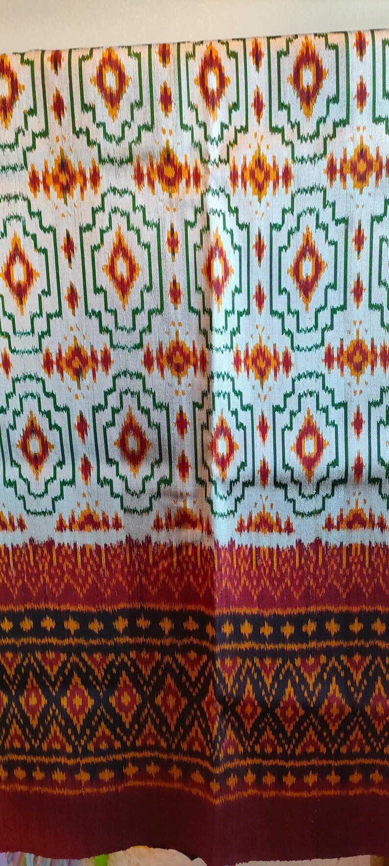 THAI SILK/ Handwoven and Hand Dyed. Surin Thailand Style. Use as Skirt ...