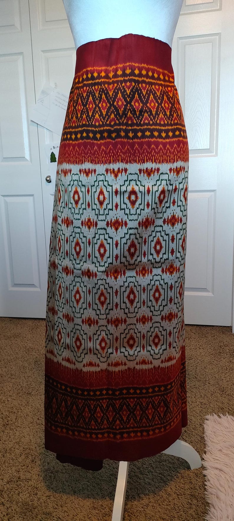 THAI SILK/ Handwoven and Hand Dyed. Surin Thailand Style. Use as Skirt ...