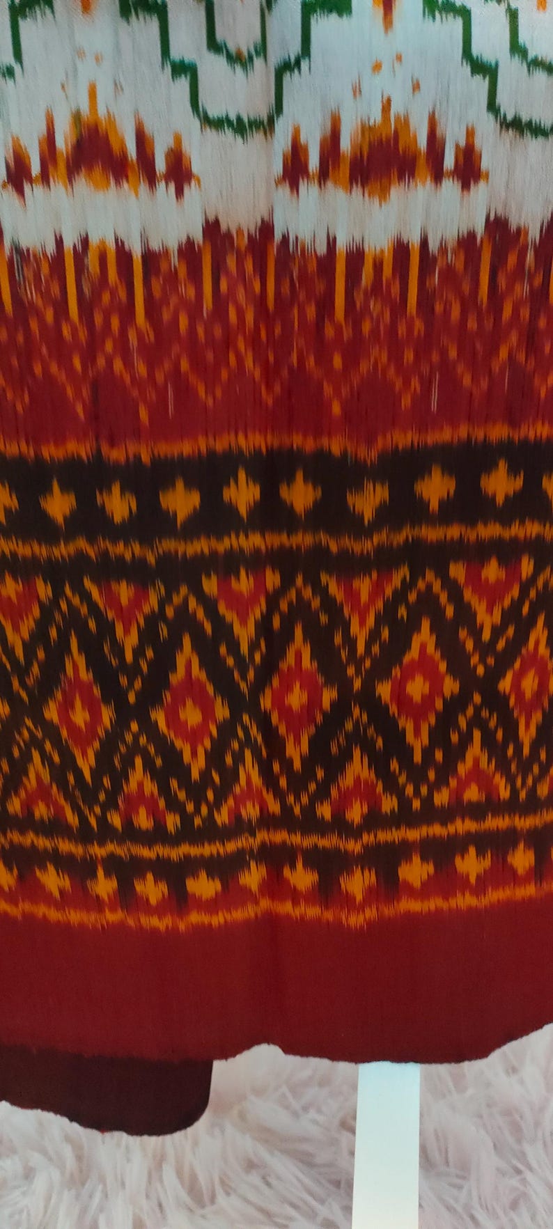 THAI SILK/ Handwoven and Hand Dyed. Surin Thailand Style. Use as Skirt ...