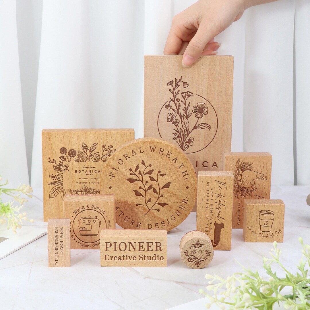 CUSTOM LOGO STAMP, Rubber Stamp, Address Stamp, Business Stamp, Unique ...