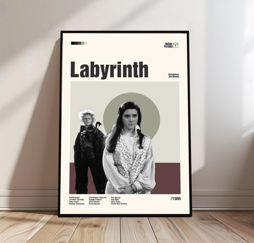 Labyrinth Poster | Film Poster | Midcentury Modern Art | Minimalist ...