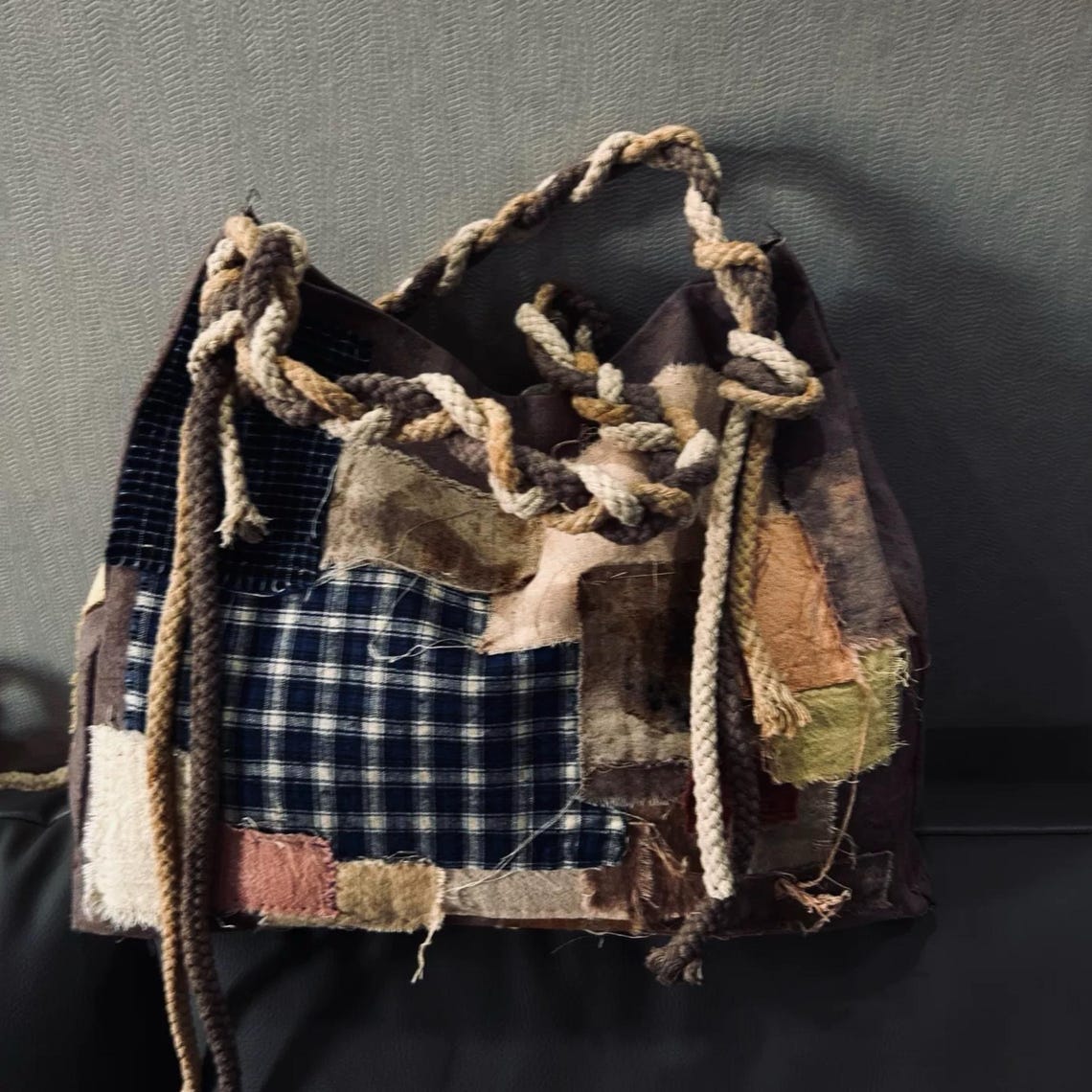 Plant-dyed Handmade Messenger Bags, Unique Crossbody Bags, Large ...