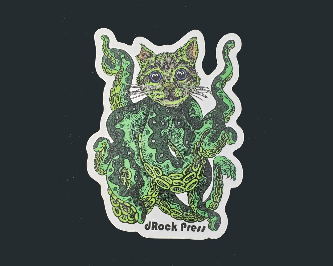 Cathulhu Sticker Cat + Cthulhu - Etsy