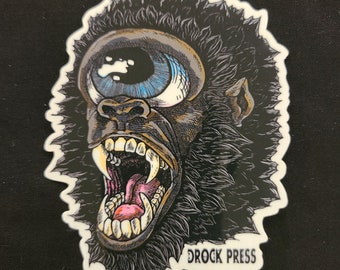Gorilla Sticker Pack Laminated Vinyl Waterproof Stickers - Etsy