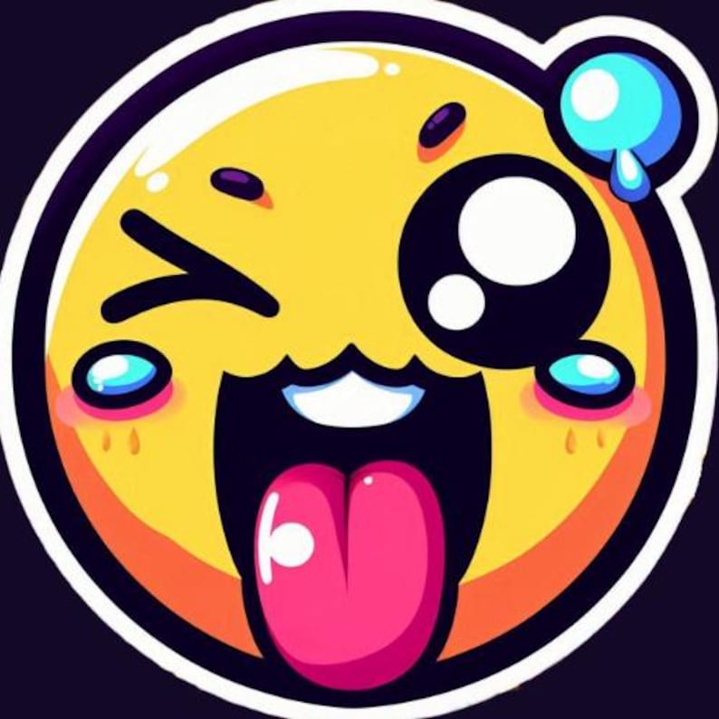 Twitch Emote Cheeky Smile - Etsy