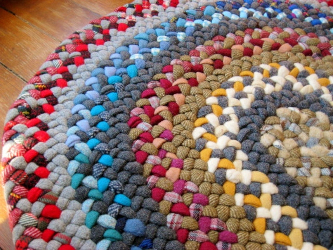 Made to Order Custom Handmade Oval Braided Wool Rug / Rag Rug - Etsy